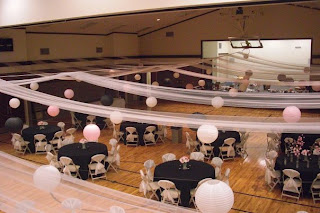 Bailey LDS Weddings: LDS Gym / Cultural Hall ceiling decorations